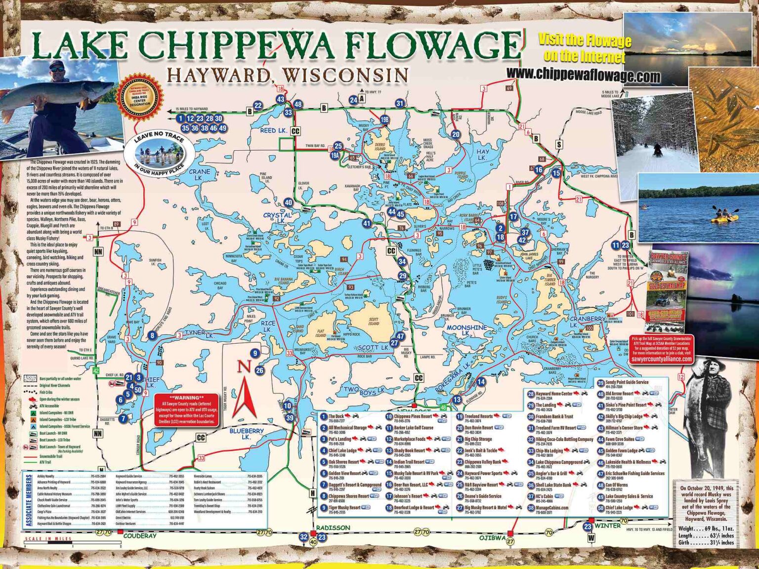 Free Chippewa Flowage Lake Map | Hayward WI Vacations | desitinations